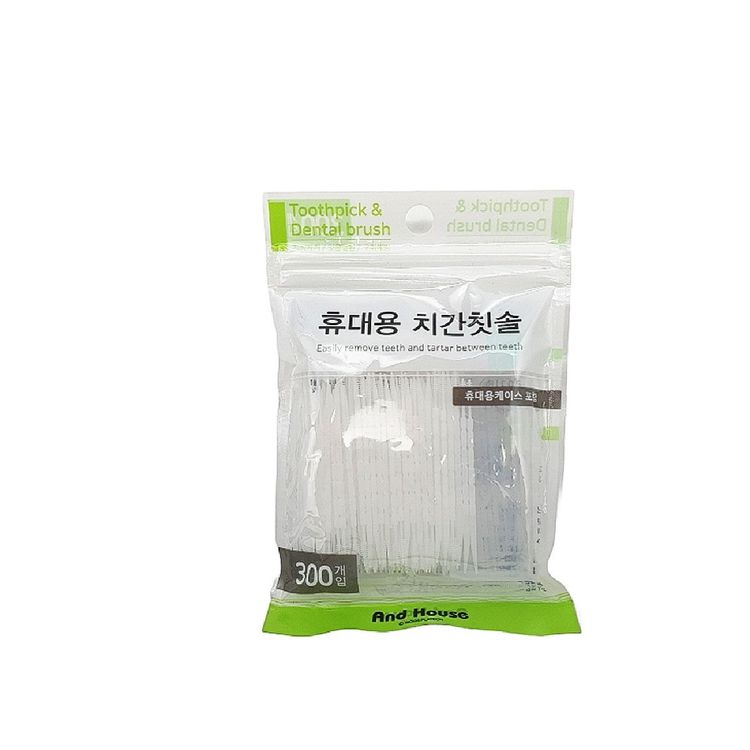 300개입 케이스포함 휴대용 치간칫솔 국내생산 치석제거 잇몸질환 구치예방 이쑤시개 치실 홈플러스 택배배송