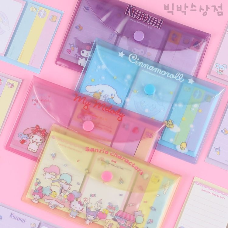 산리오 포켓 메모지세트 1p 캐릭터 떡메모지 점착 접착메모지 필기 시나모롤 쿠로미 다꾸 메 홈플러스 택배배송