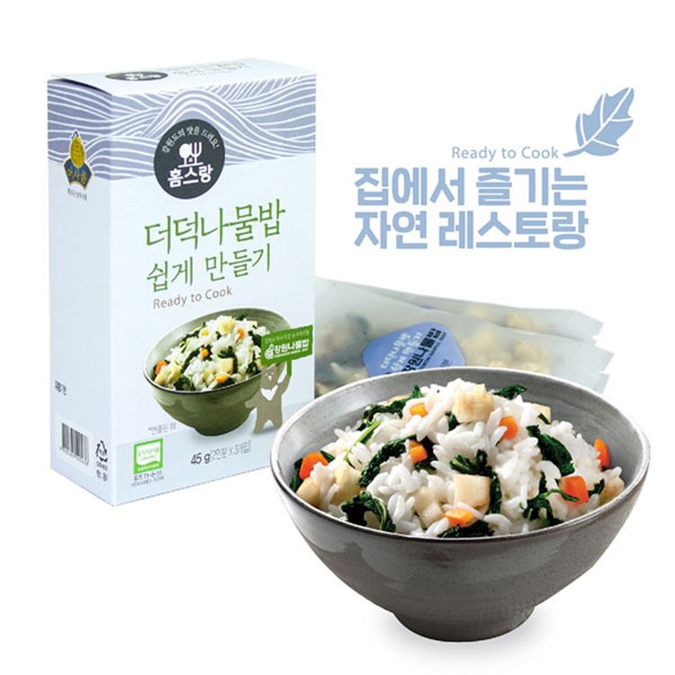 홈스랑 강원도의 맛 더덕나물밥 만들기 45g2인분 X 3입 X 3입 홈플러스 택배배송