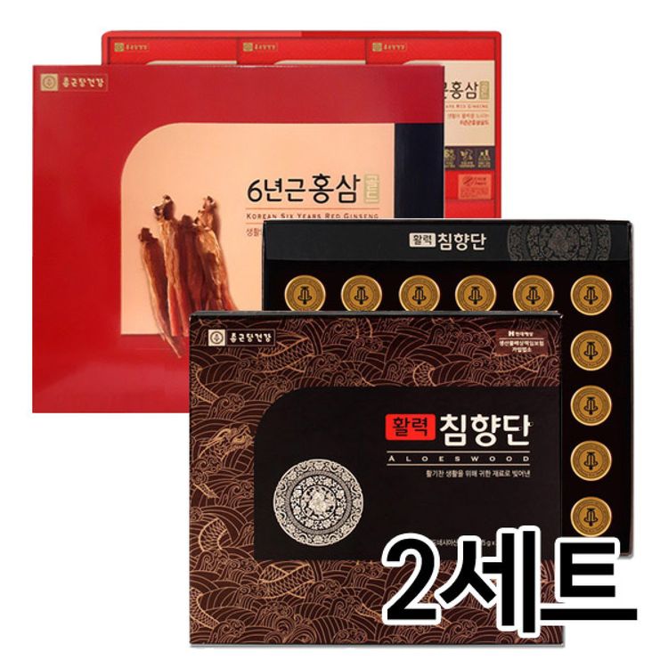 종근당건강 홍삼 2종세트 A 6년근 홍삼골드활력침향단 30환2세트 홈플러스 택배배송