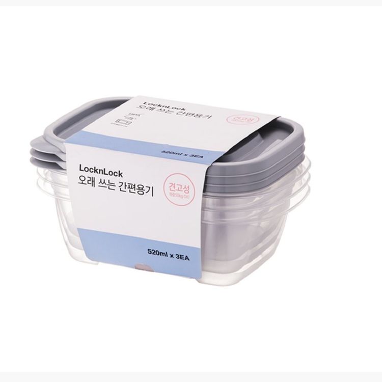 락앤락 오래쓰는 간편용기 직사각 520ml 3p 홈플러스