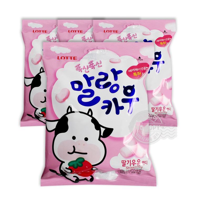 롯데 말랑카우 딸기 158g 4입 젤리 홈플러스 택배배송