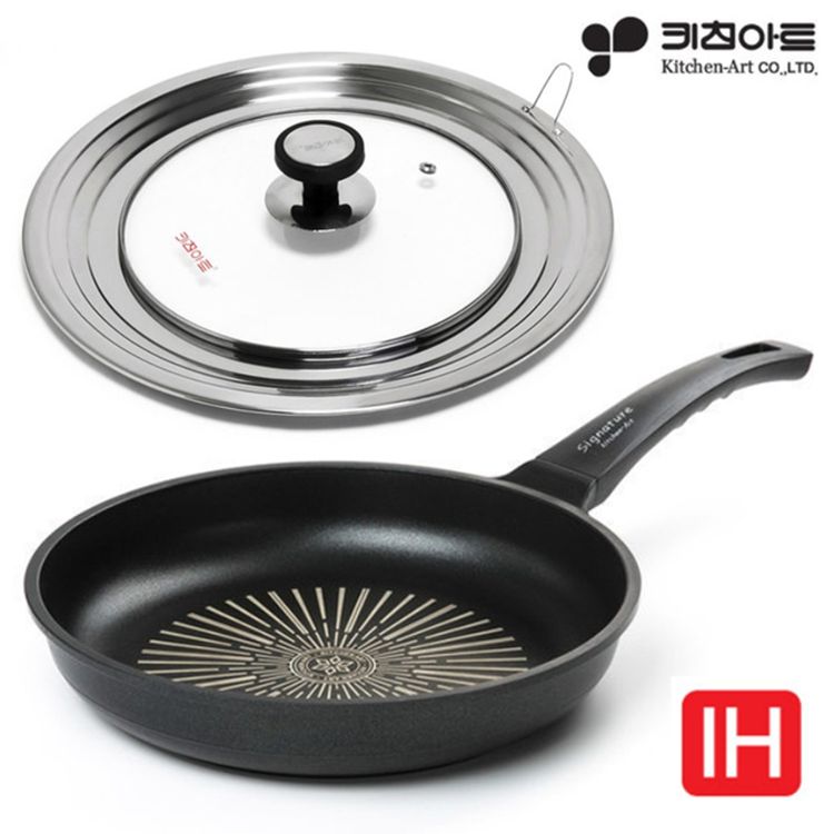 키친아트 인덕션 후라이팬 28cm 멀티커버 세트 뚜껑 덮개 코팅 프라이팬 홈플러스 택배배송