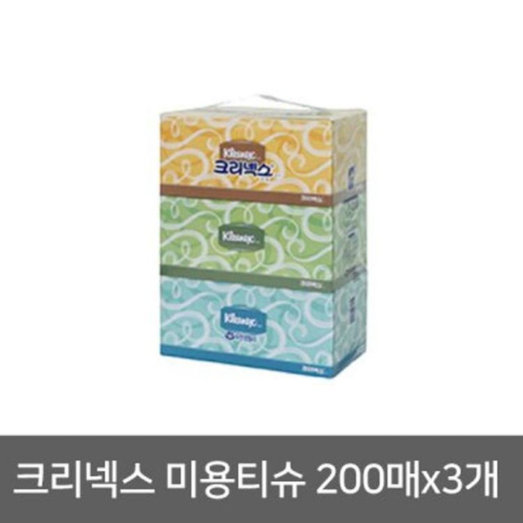 4600161 크리넥스 미용티슈 200매x3개입 콤비 홈플러스 택배배송