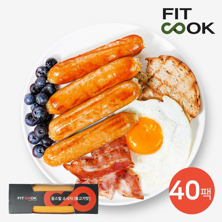 피트쿡 한돈 웅스빌 소시지 불고기맛 140g 40팩 홈플러스 택배배송
