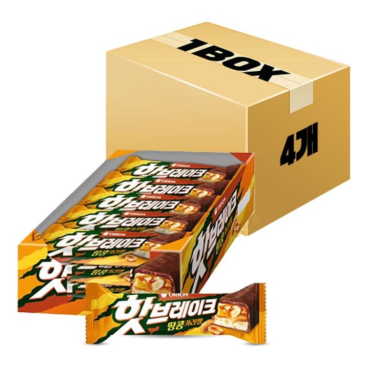 오리온 핫브레이크 땅콩카라멜 45g x 15개 x 4볼 x 1박스 | 홈플러스 택배배송