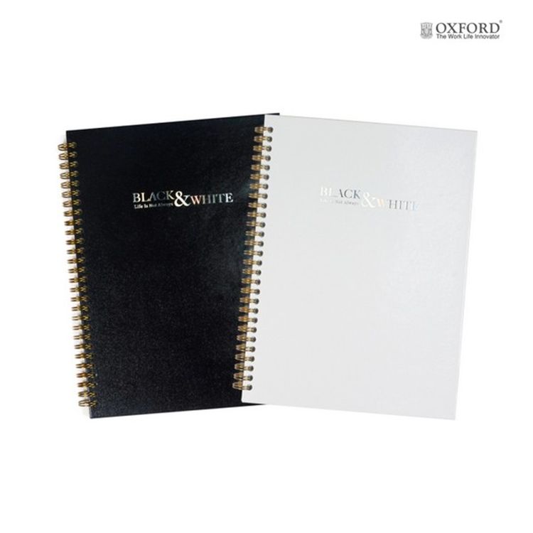 블랙앤화이트 하드커버 스프링노트 Letter 좌철 80매 색상랜덤 옥스포드 홈플러스 택배배송