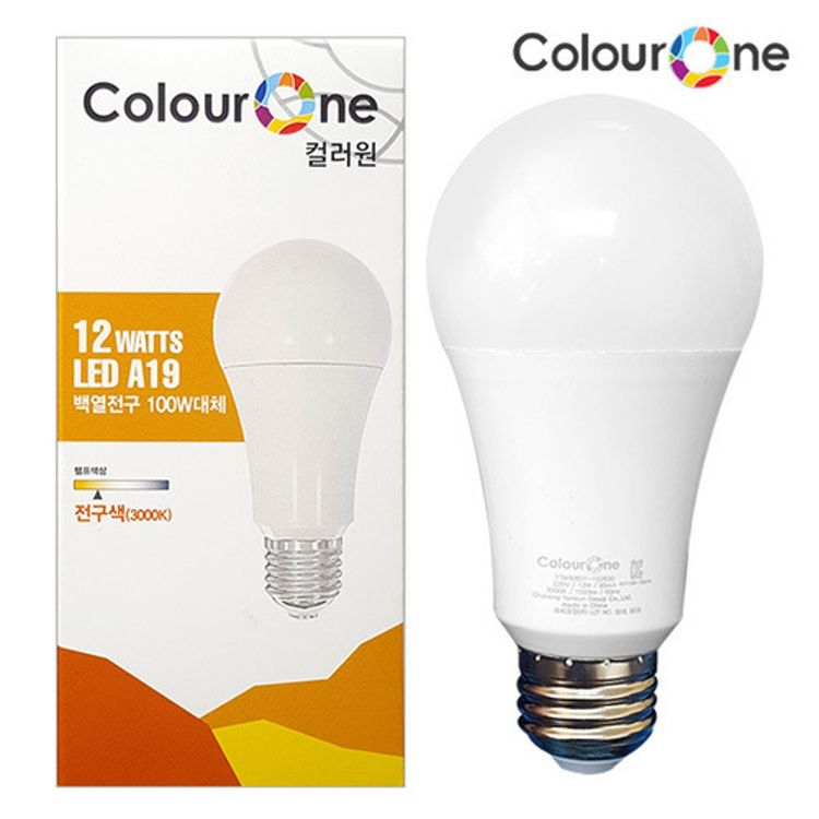 컬러원장수 Led전구 12w Led램프 Led형광등 홈플러스 택배배송