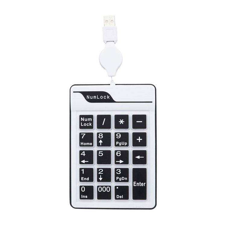 Coms Usb 자동감김 키패드 19key 저소음 숫자 키패드 홈플러스 택배배송