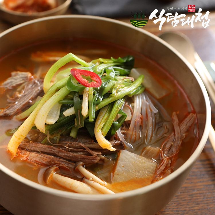 식탐대첩 한국민속촌 전통맛 이북식 파육개장400gx3팩 홈플러스 택배배송