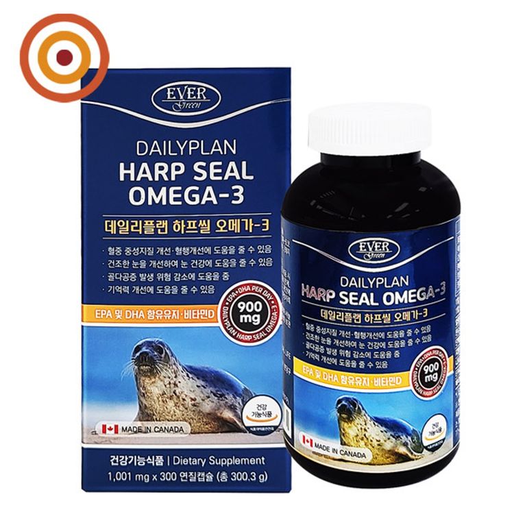 에버그린 데일리플랜 하프씰 오메가3 1001mg X 300캡슐무료배송기억력 홈플러스 택배배송