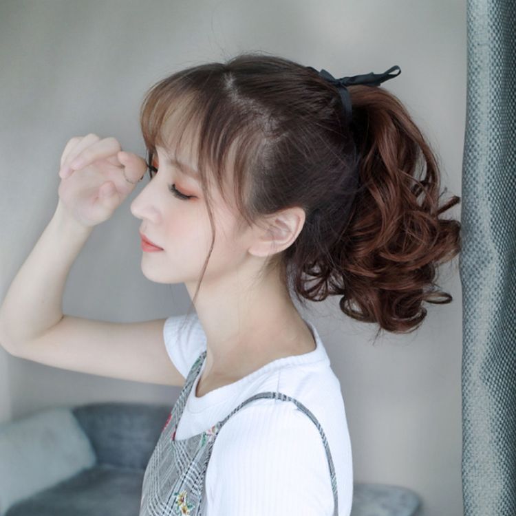리본 웨이브 포니테일 가발 2p 묶음머리 헤어피스 홈플러스 택배배송