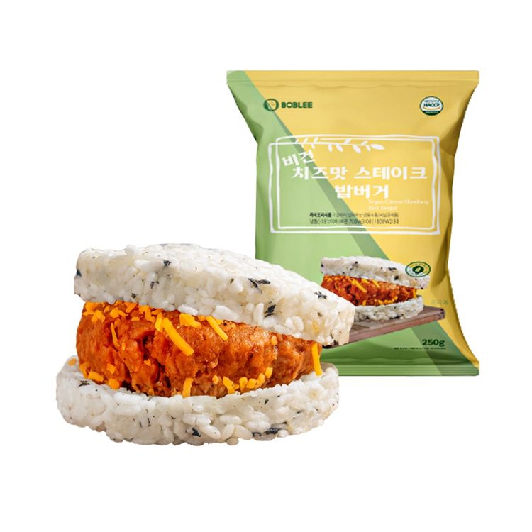 Boblee 비건 치즈 함박스테이크 밥버거 250g X 4팩 홈플러스 택배배송