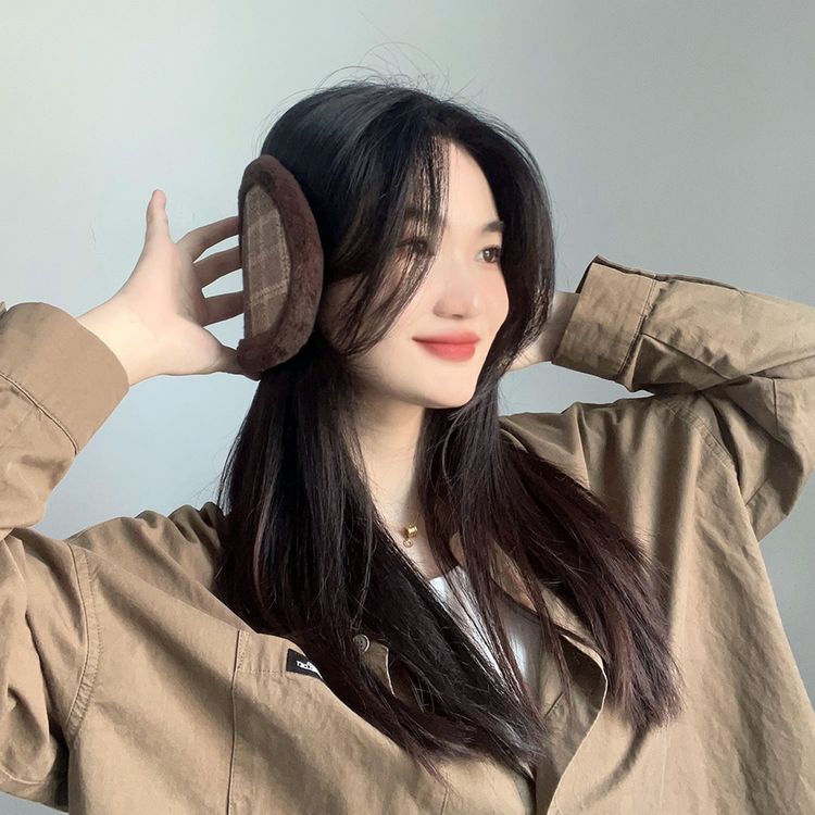 체크패턴 방한 귀마개 보온귀마개 겨울귀덮개 홈플러스 택배배송