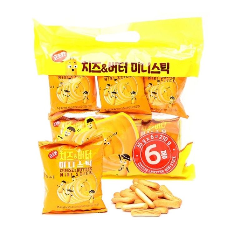 고소한 치즈앤버터 미니-스 틱 210g 35g x6봉 1박스12개 | 홈플러스 택배배송