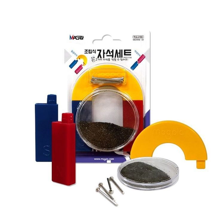 자석세트 조립식 자석 세트 2p 학교 교재용 과학 실험 철가루 홈플러스 택배배송