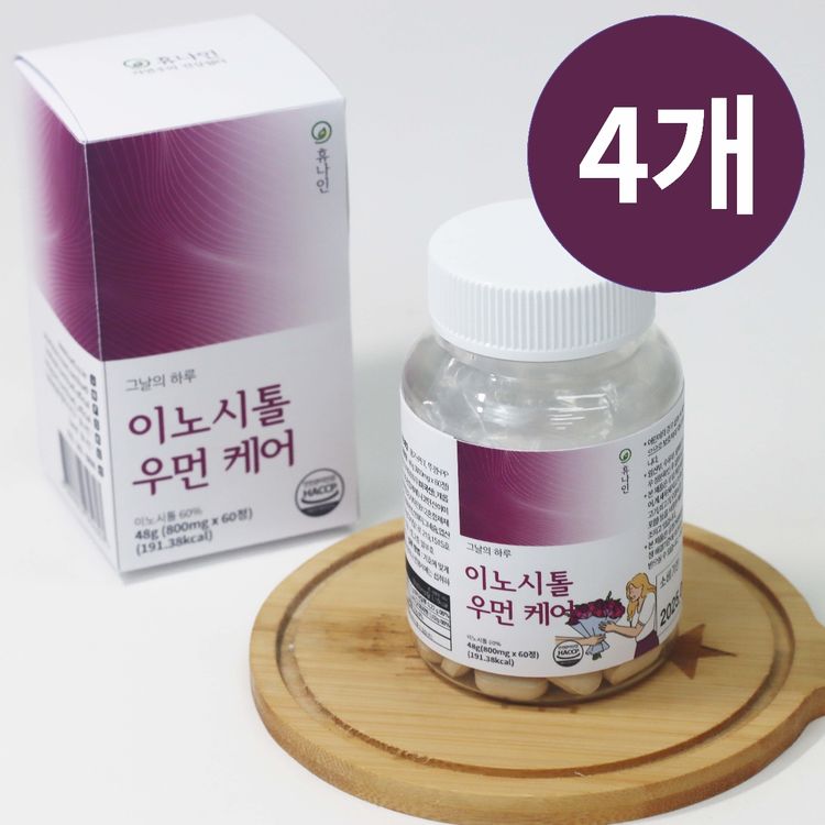 휴나인 그날의 하루 비건 미오 이노시톨 우먼 케어 콜린 엽산 60정 X 4개 홈플러스 택배배송