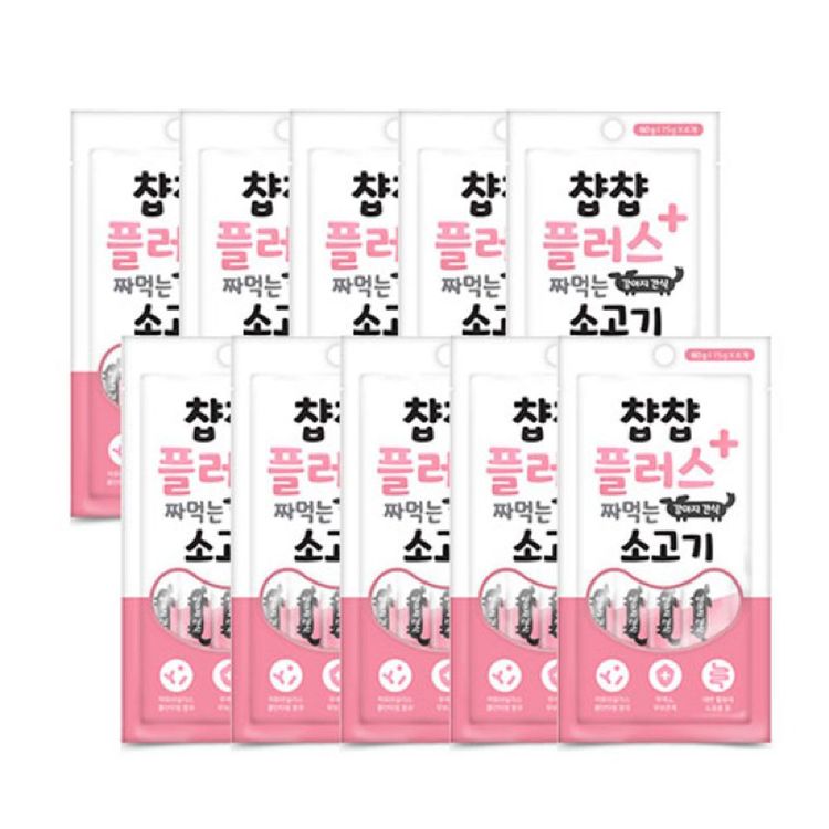찹찹플러스 짜먹는 소고기맛 반려견 츄르 10개묶음 홈플러스 택배배송