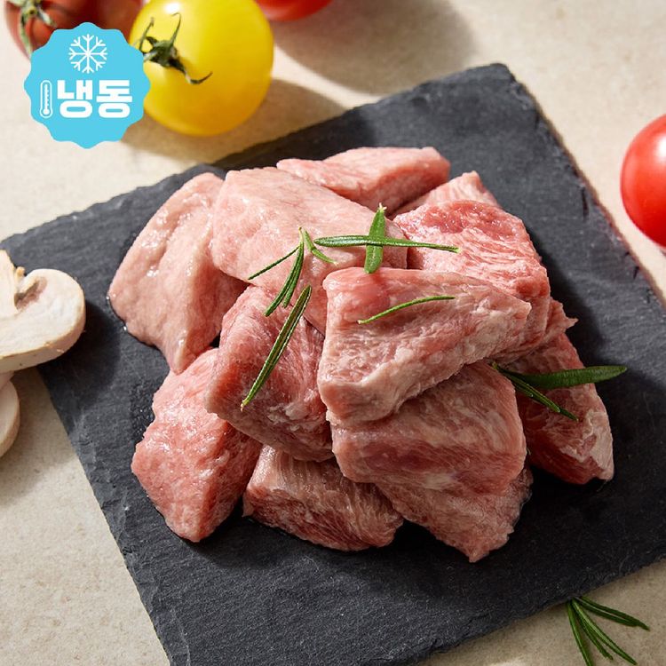 미탐 연육 가공 프로즌에이징 찹스테이크 채끝 200g 부드러운 고기냉동 홈플러스 판매자택배