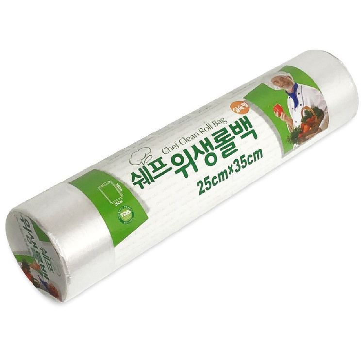 쉐프 위생롤백 실속형100매 25x35 위생팩 크린롤백 홈플러스 택배배송