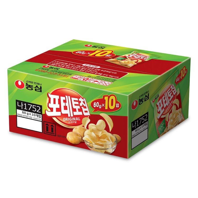 농심 포테토칩 오리지널 10입 600g 홈플러스