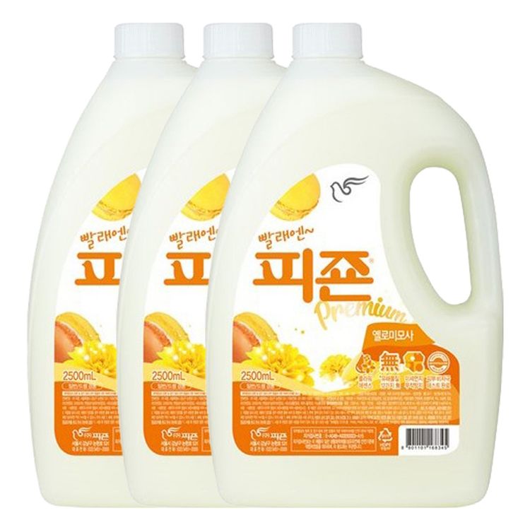 피죤 섬유유연제 옐로미모사 2500ml X 3개 홈플러스 택배배송