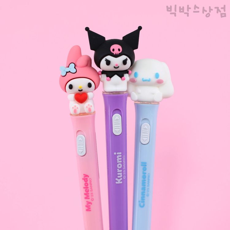 산리오 피규어 라이트펜 혼합 3p 1세트 골고루 산리오캐릭터즈 필기구 메모 단체선물 Led 홈플러스 택배배송