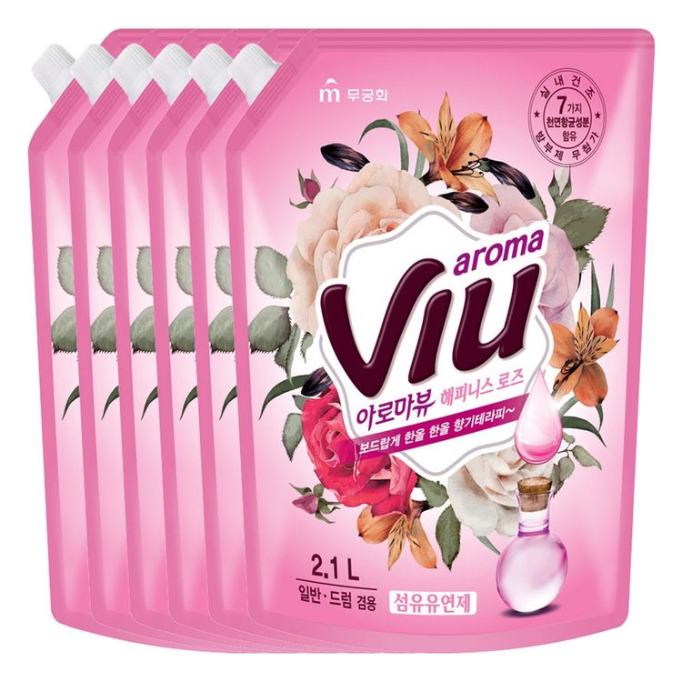 무궁화 아로마뷰 섬유유연제 해피니스 로즈 21l X 6개 홈플러스 택배배송