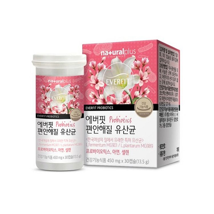 내츄럴플러스 에버핏 편안해질 여성 질 유산균 30캡슐 홈플러스 택배배송