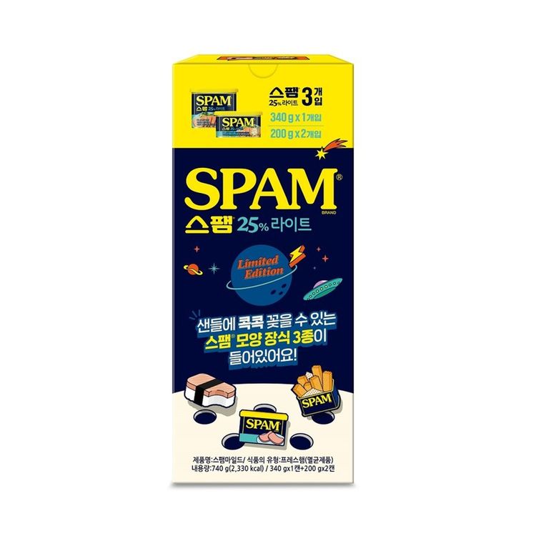 CJ 스팸25%라이트 340G+200G*2 지비츠기획 | 홈플러스 익스프레스