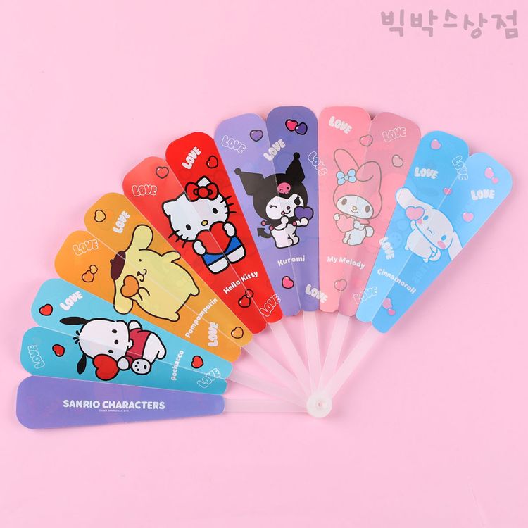 산리오 접이식 부채 1p 캐릭터 미니 손부채 여름부채 단체선물 귀여운 시나모롤 마이멜로디 홈플러스 택배배송