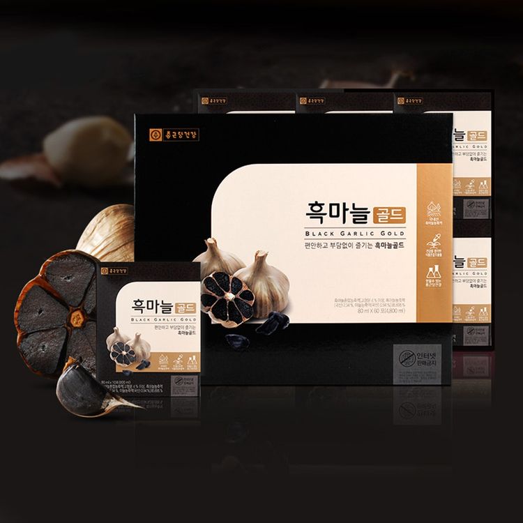고급포장 종근당건강 국내산 숙성발효한 흑마늘 골드 즙 진한 농축액 80mlx60포 홈플러스 택배배송