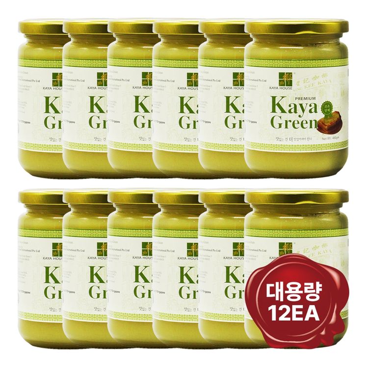 카야하우스 싱가포르 카야잼 그린 프리미엄 잼 400gx12개 감성 캠핑 음식 브런치 홈플러스 택배배송
