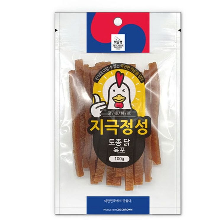 펫슐랭 지극정성 토종닭 육포 100g 홈플러스 택배배송