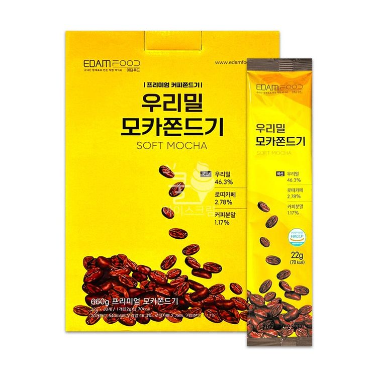 우리밀 모카 쫀드기 22g 30개입 1곽 홈플러스 택배배송