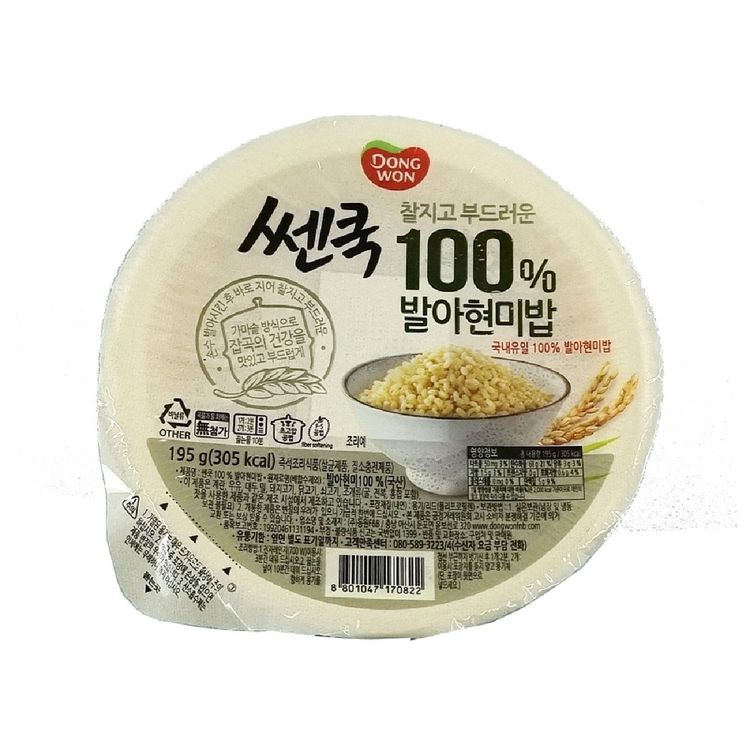100% 발아현미밥 쎈쿡 즉석밥 잡곡밥 다이어트 발아 현미밥 195g x 12개 | 홈플러스 택배배송