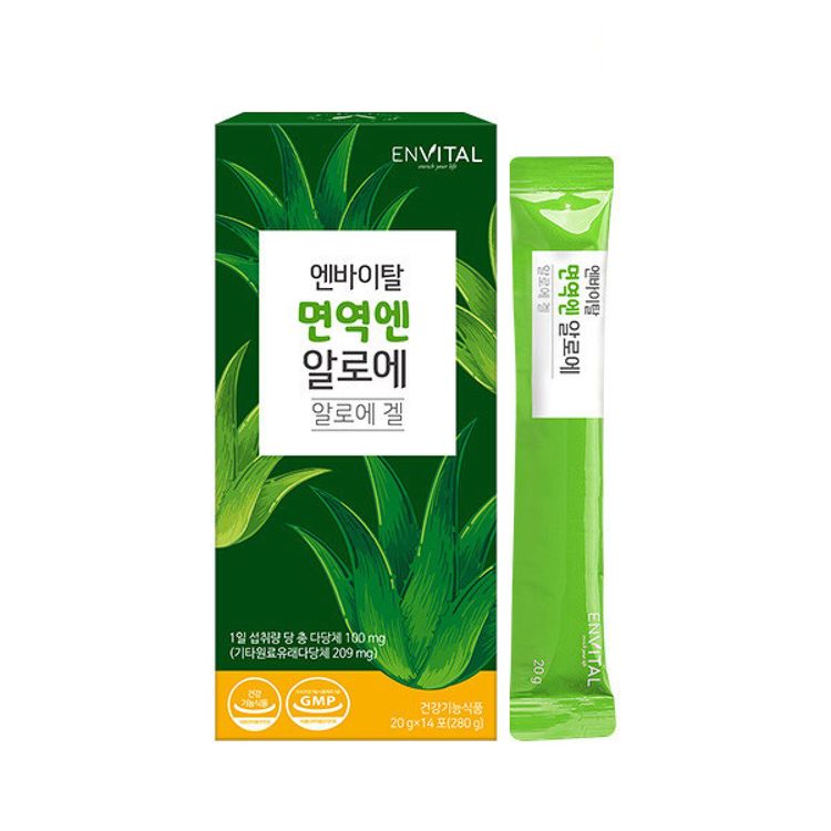 엔바이탈 면역엔 알로에 젤리 1박스20g X 14포 알로에겔 스틱 홈플러스 판매자택배