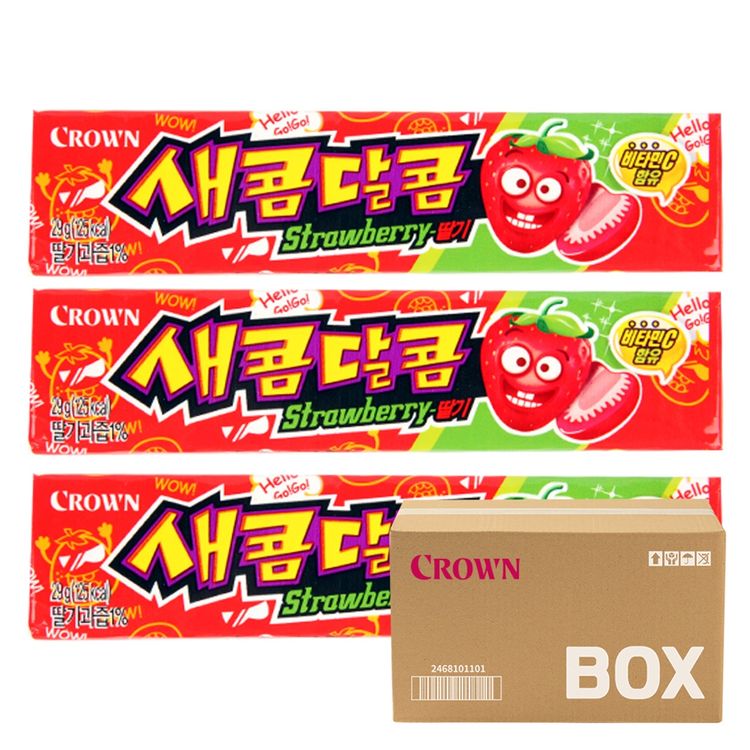 크라운 새콤달콤 딸기 29g 90입 홈플러스 택배배송