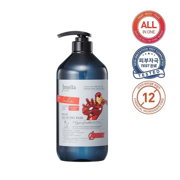 제이멜라 마블 아이언맨 테일러 퍼퓸 올인원워시 1000ml 홈플러스 택배배송