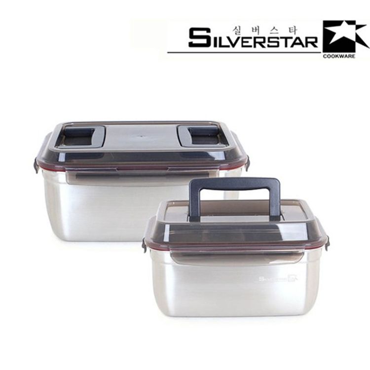 Silverstar 실버스타 모이 스텐레스 핸디형 김치통 2종 원핸들3l 투핸들5 홈플러스 택배배송