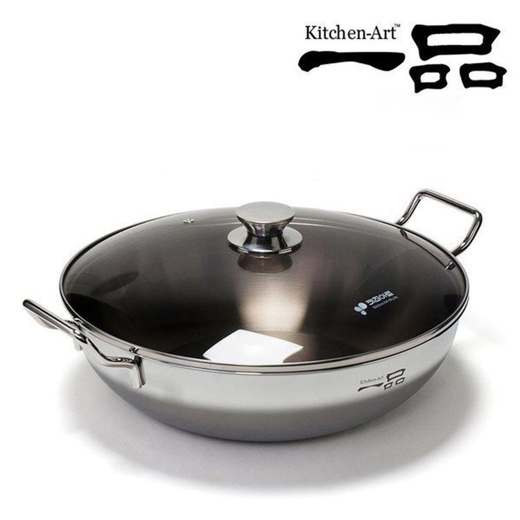 키친아트 인덕션겸용 통3중 스텐 전골냄비 30cm 부대찌개 떡볶이 샤브샤브 나베냄비 홈플러스 택배배송
