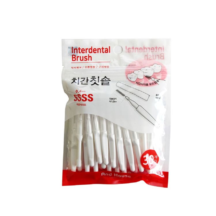 30p 위생캡 치간치솔 I형 Ssss 04mm 치간칫솔04mm 치실 칫솔 치간칫솔sss 홈플러스 택배배송