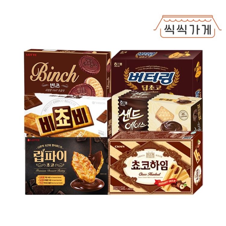 초코반 비스킷반 6종빈츠 비쵸비 립파이 쵸코하임 버터링딥초코 샌드에이스 홈플러스 택배배송