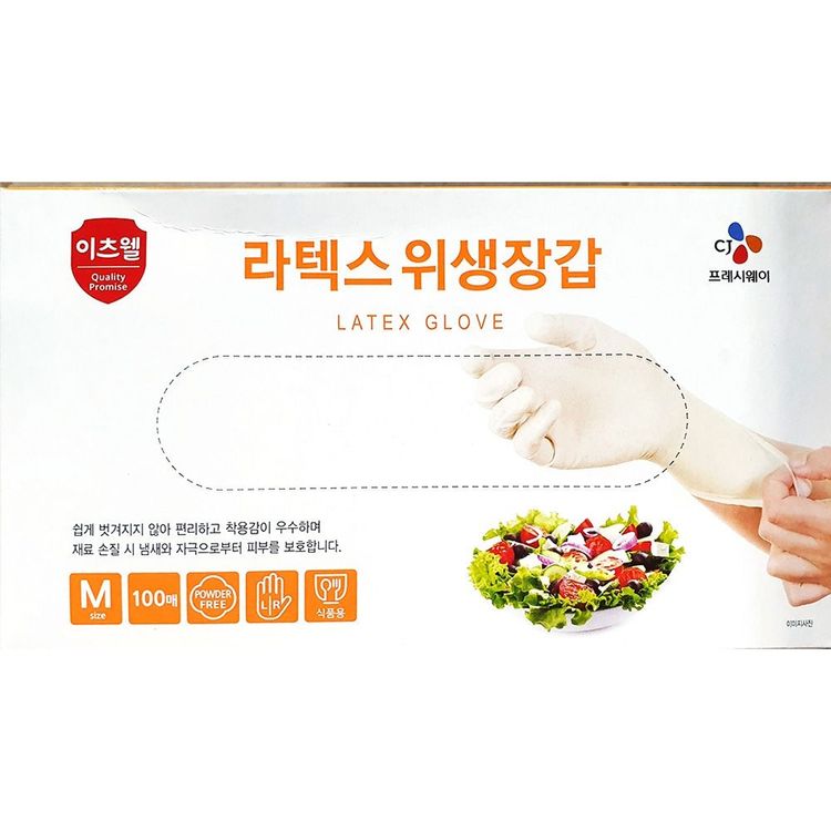 이츠웰 라텍스위생장갑 아이보리색 중 100입 홈플러스 판매자택배