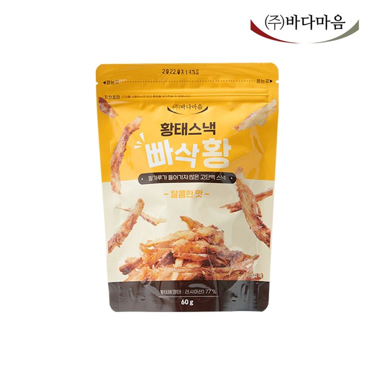 바다마음 황태스낵 빠삭황 달콤한맛 60g 1봉 홈플러스 택배배송