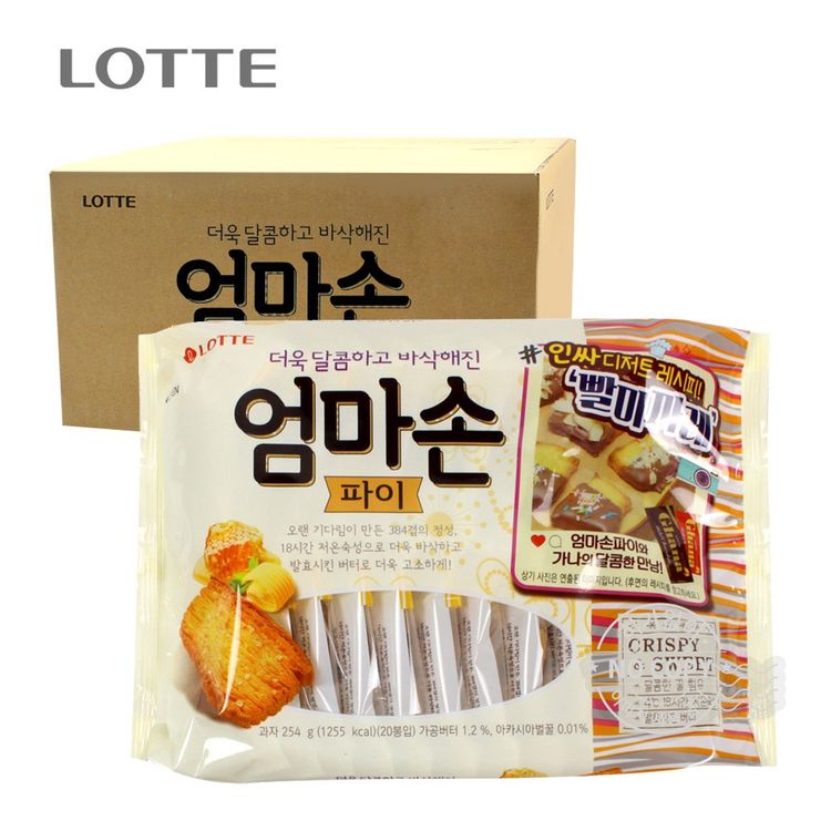 롯데 박스 엄마손파이 254g 10입 과자 간식 군것질 홈플러스 택배배송