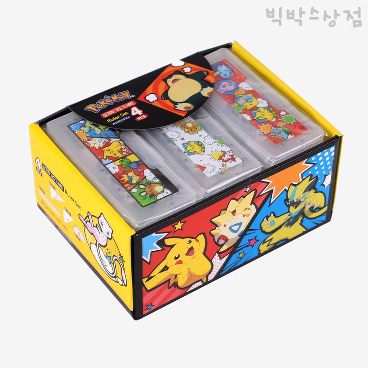 포켓몬 삼각자 각도기 세트 30개입 Box 포켓몬스터 수학 초등학생 각도기세트 구멍자 홈플러스 택배배송