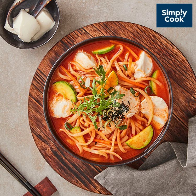 심플리쿡 강릉식 순두부 장칼국수 1174g 2인분 쿠킹박스 홈플러스 택배배송