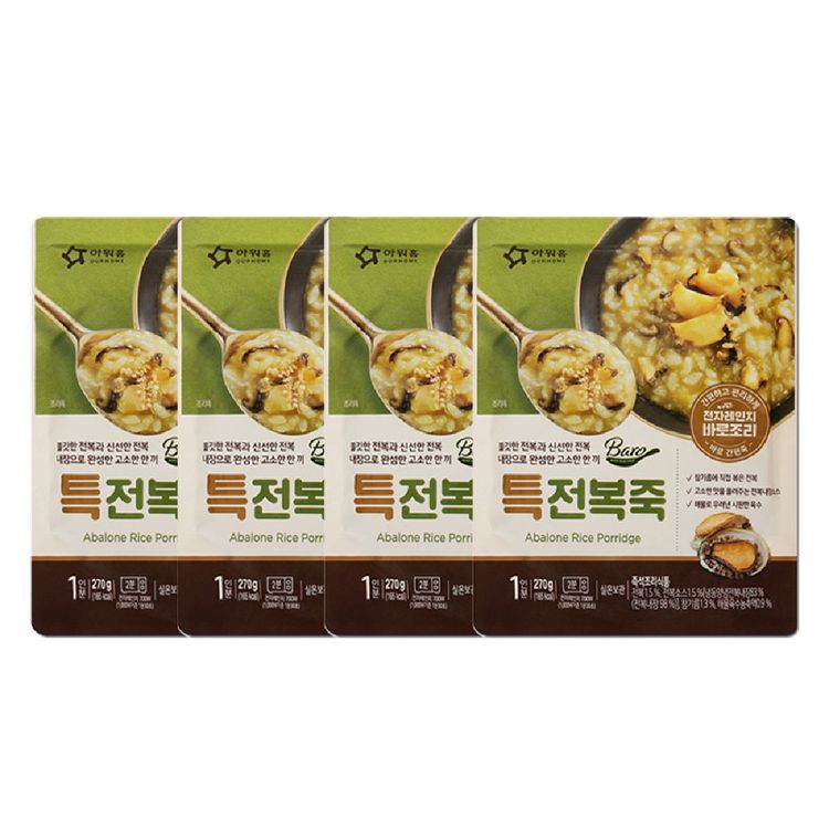 아워홈 간편조리 특전복죽 270gx4 홈플러스 택배배송