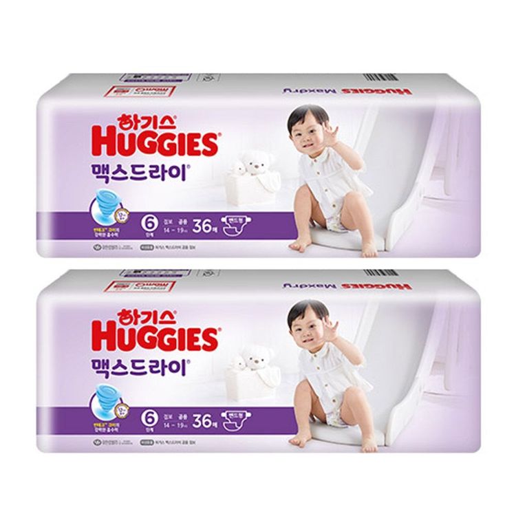 하기스 맥스드라이 6단계 밴드형 36매x2팩 점보 홈플러스 택배배송